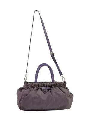 Prada 2000s Braided Handle Tote Bag - Purple