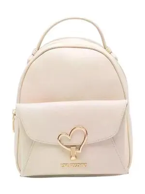 Moschino Heart-detail Backpack - Neutrals