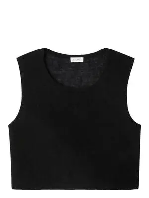 American Vintage Cropped Tank Top - Black