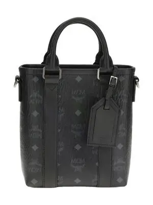 Mcm Mini Logo-print Tote Bag - Black