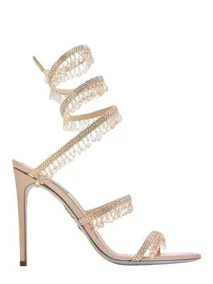 Rene Caovilla Crystal-embellished Heeled Sandals - Neutrals