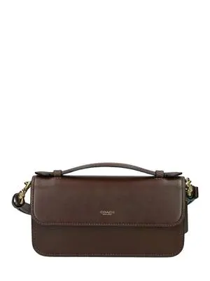 COACH Elora Top Handle Leather Satchel - Brown