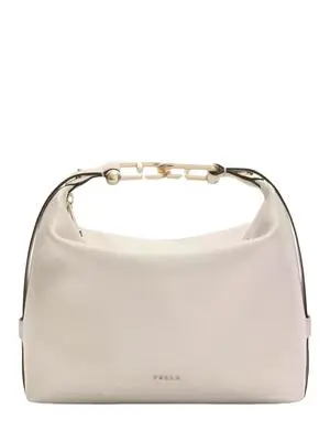 Furla Textured Leather Shoulder Bag - Neutrals