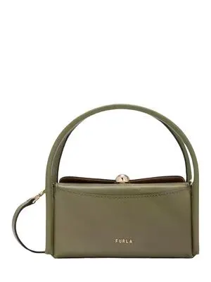 Furla Square Grained Boston Tote - Green