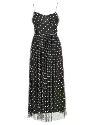 Vintage Embroidered Maxi Dress - Black