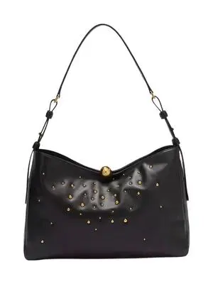 Furla Sfera Studded Shoulder Bag - Black
