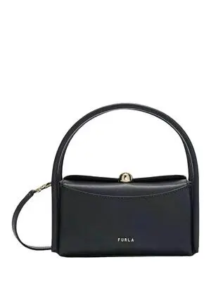 Furla Mini Nicole Grained-leather Boston Bag - Blue