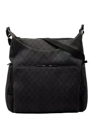 Gucci Gg Denim Crossbody Bag - Black