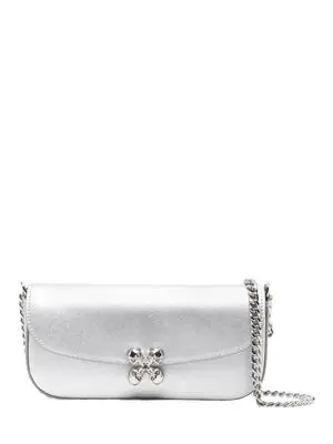 Alexander McQueen Small Skull Flower Shoulder Bag - Silver
