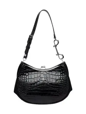 VIVIENNE WESTWOOD Orb-plaque Shoulder Bag - Black