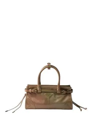 Prada Mini Bonnie Leather Tote - Brown