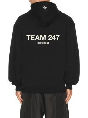 247 BY REPRESENT Team Oversized Hoodie - Jet Black