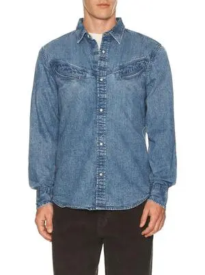 LEVI'S Smiley Western Shirt In Blue - Just A Smile