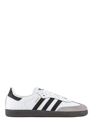 Adidas Samba Og Logo-print Leather Low-top Trainers - White Black Granite