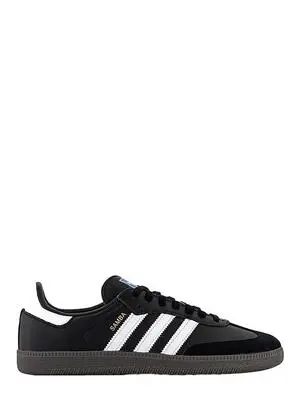 Adidas Samba Og Logo-print Leather Low-top Trainers - Black White Gum