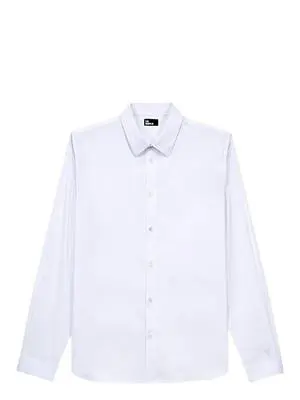 The Kooples Slim-fit Cotton-blend Shirt - Whi01
