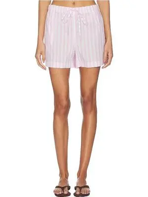 Hunza G Cabana Stripe Embroidered Shorts - Pink