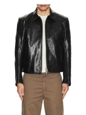 Our Legacy Mini Jacket - Top Dyed Black Leather