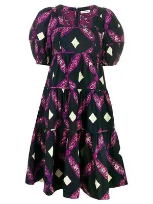 Ulla Johnson Printed Day Dress - Blue