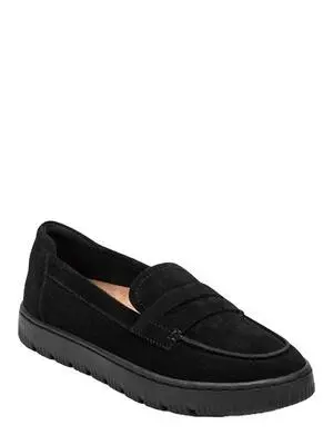 Easy Spirit Leather Penny Loafer - Black