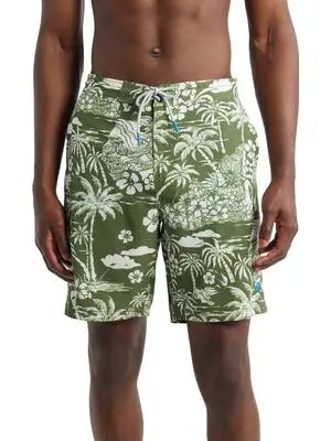 Tommy Bahama Baja Palms Paradise Board Shorts - Rockwell