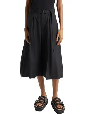 Sacai Belted Pleated Culottes - Black