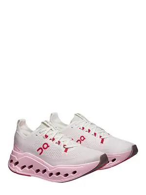 On Cloudsurfer Max Running Sneakers - Ivory/peony