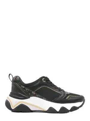 Guess Logo Pattern Sneakers - Black