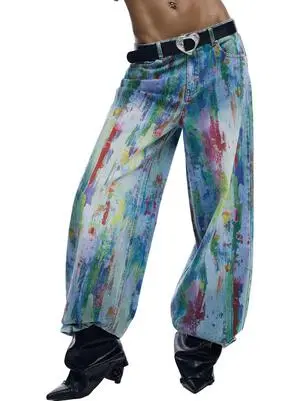 Desigual Wide-leg Jeans - Medium Blue