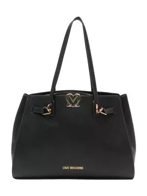 Moschino Logo Detail Tote - Black