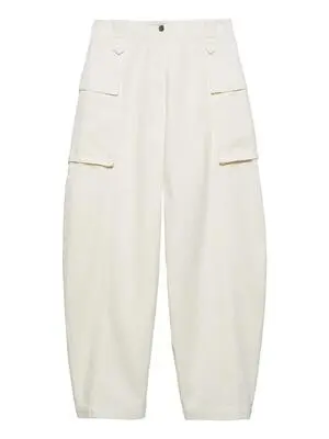 Max & Co. Cotton Cargo Trousers - White