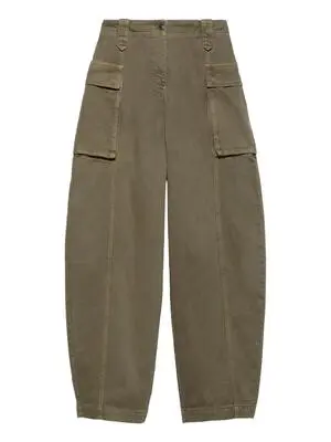 Max & Co. Cotton Drill Cargo Trousers - Green