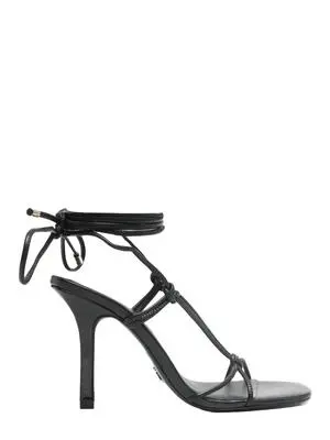Patrizia Pepe Square Heeled Sandals - Black