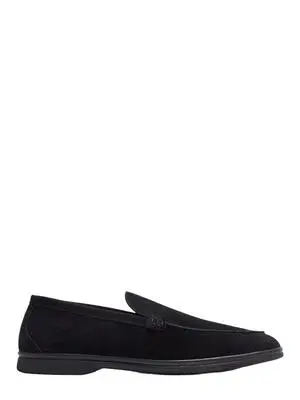 SCAROSSO Suede Loafers - Black