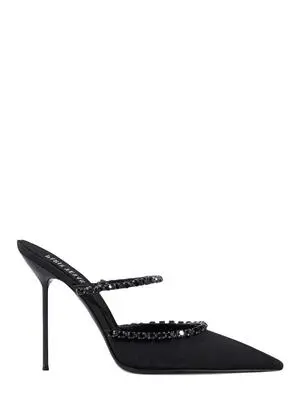 Paris Texas Lidia Crystal-embellished Mules - Black