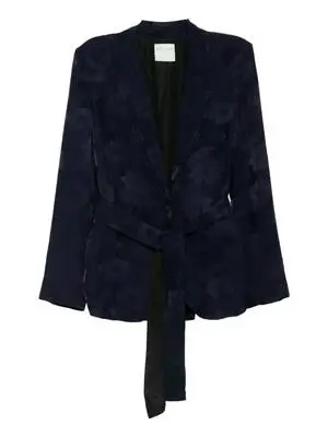 FORTE_FORTE Floral Tie Jacket - Blue