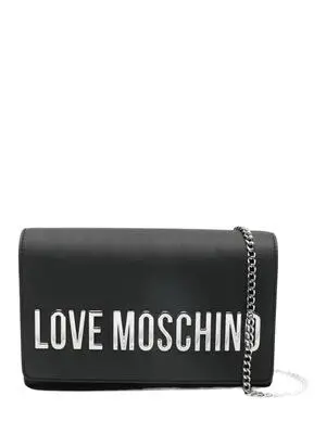 Moschino Logo-lettering Shoulder Bag - Black