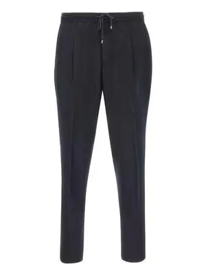 BRIGLIA 1949 Elasticated Drawstring Trousers - Black