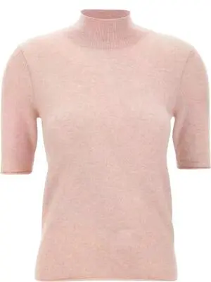 NOT SHY Madeleine Short-sleeve Sweater - Pink