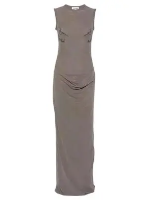 Jean Paul Gaultier Gathered Sleeveless Maxi Dress - Green