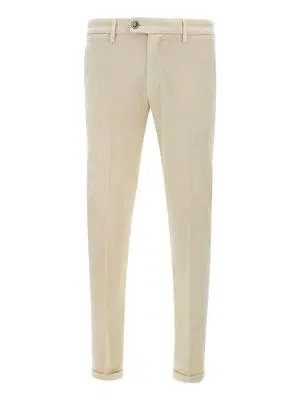 RE-HASH Mucha10 Turn-up Hem Chino Trousers - Neutrals