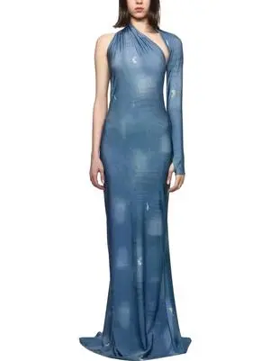 ATU BODY COUTURE One-Shoulder Maxi Dress Blue