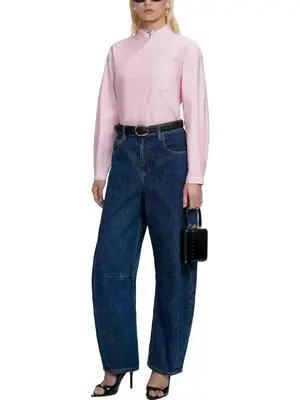 SELF-PORTRAIT Asymmetric Shirt - Pink