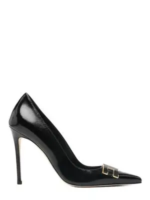 Elisabetta Franchi Logo-embellished Point-toe Pumps - Black
