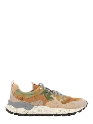 FLOWER MOUNTAIN Panelled Sneakers - Brown