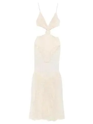 PatBO Cutout Embellished Maxi Dress - Neutrals