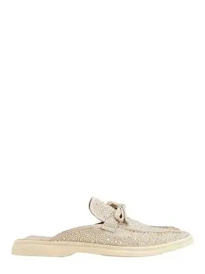 NICOLI Jezelinda Bow Embellished Mules - Neutrals