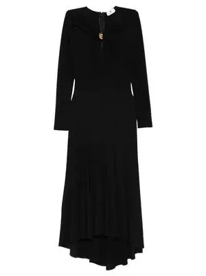 Elisabetta Franchi Long-sleeve Midi Dress - Black