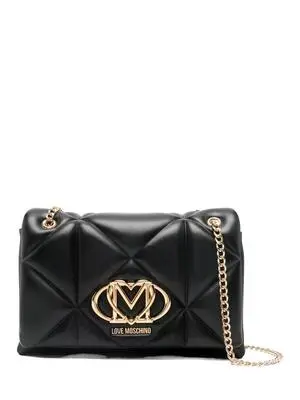 Moschino Logo-lettering Shoulder Bag - Black