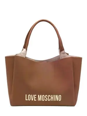 Moschino Logo-lettering Tote - Brown